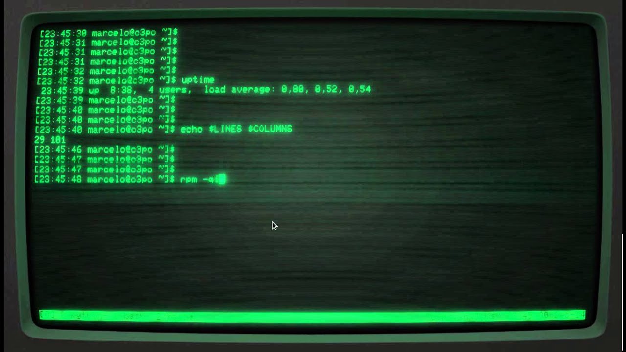 cool-retro-term on fedora 19 - YouTube