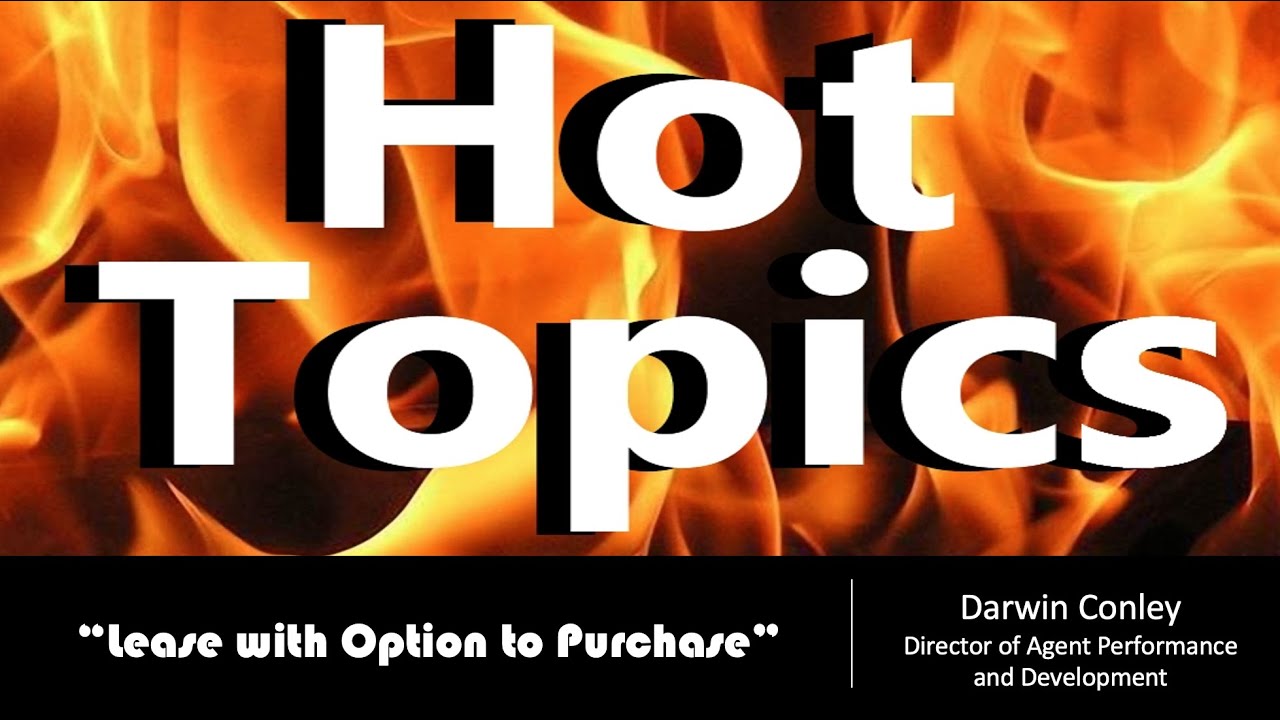 10 18 Hot Topic Tuesday, Lease with Option to Purchase - YouTube