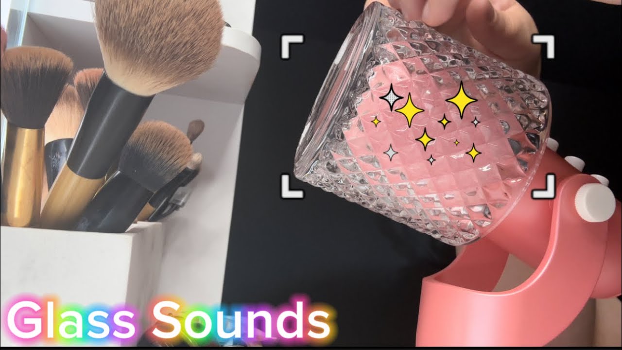 ASMR Glass Sounds with clicky whispers - YouTube