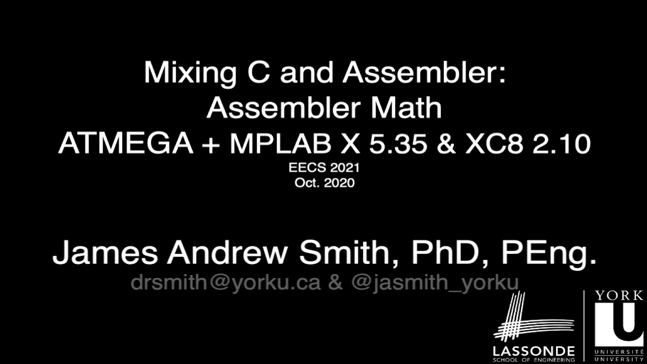 Lab E: Mixing Assembler and C: inline assembler math operations. - YouTube
