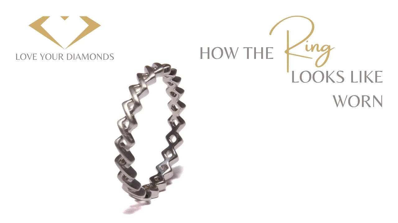 Love Your Diamonds jagged infinity ring made from genuine 925 Sterling ...