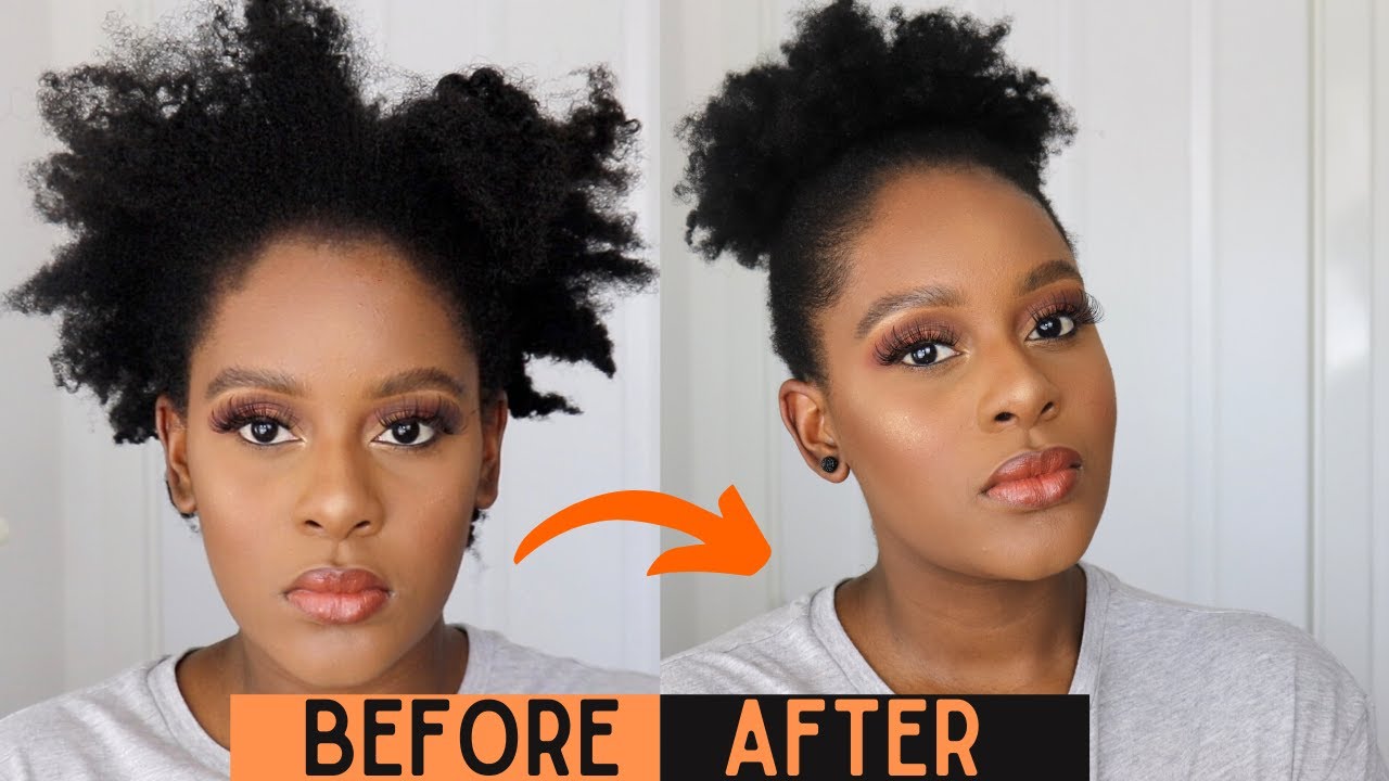 HOW TO: QUICK AFRO PUFF WITH TWIST OUT | NATURAL 4C HAIRSTYLES ...