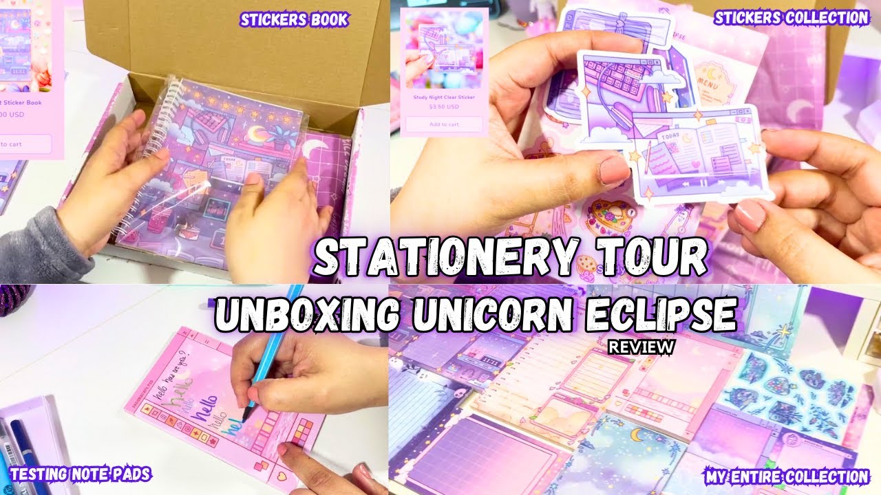 Unveiling Unicorn Eclipse Celestial Stationery Box #stationerieshaul ...