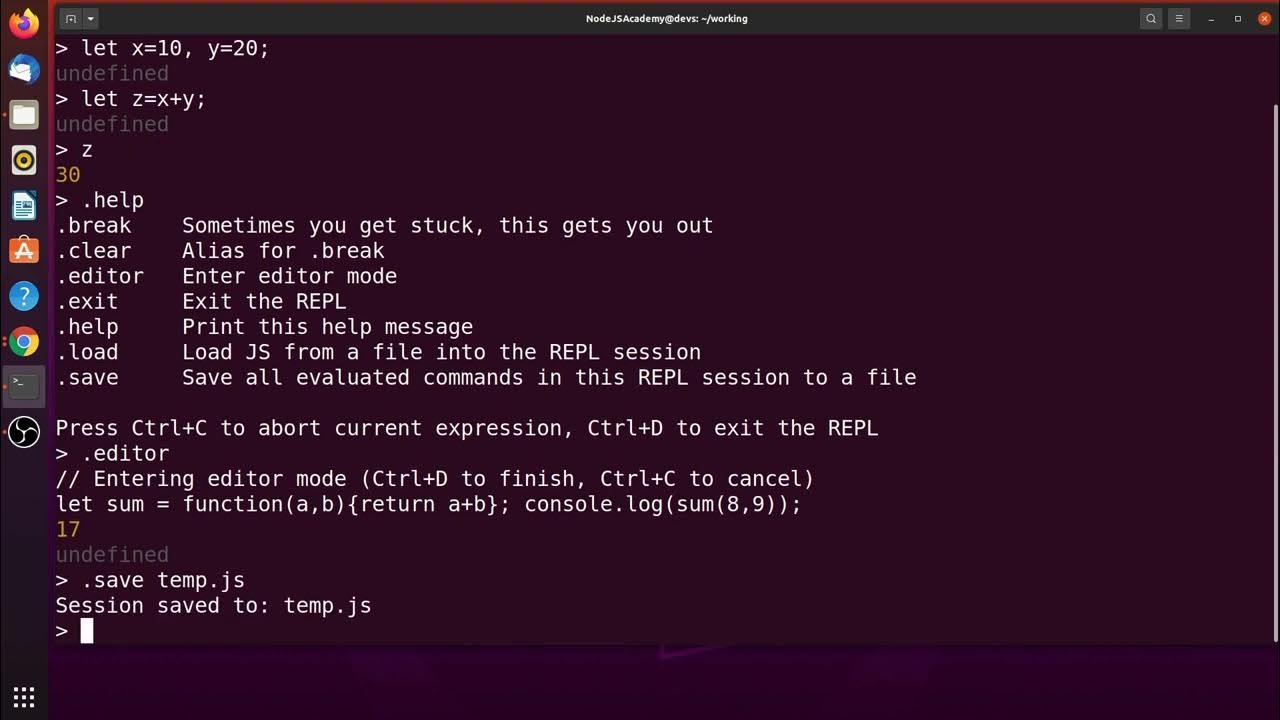 NodeJS REPL - YouTube