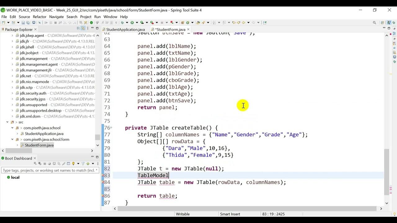 56. JTable - YouTube