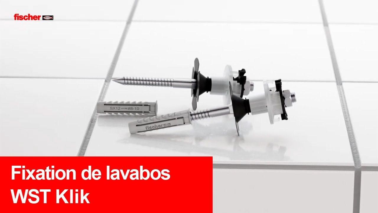 Kit de fixation WST KLIK : FIXER son LAVABO SUSPENDU - FISCHER - YouTube