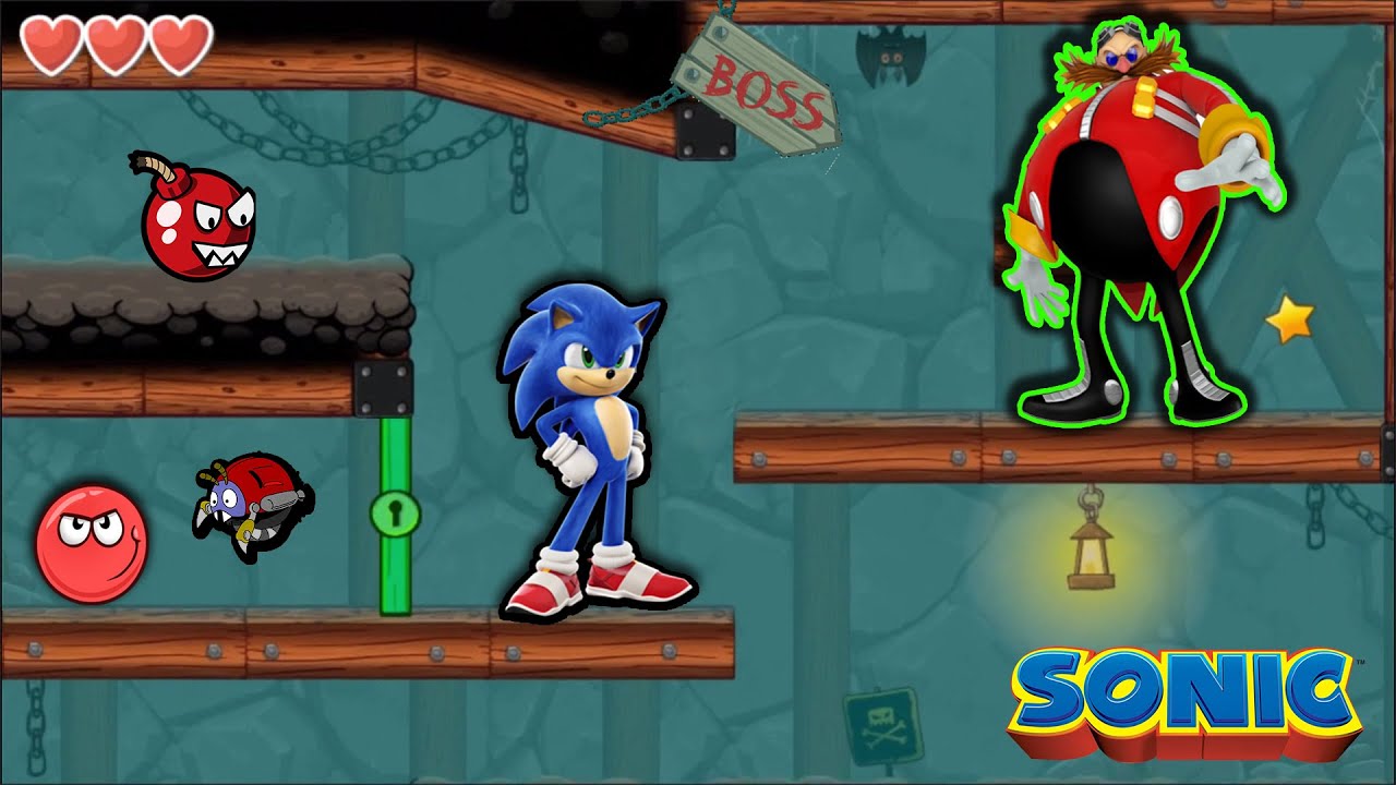 SONIC vs RED BALL 4 || BOSS [ INTO CAVE WAR ] - YouTube