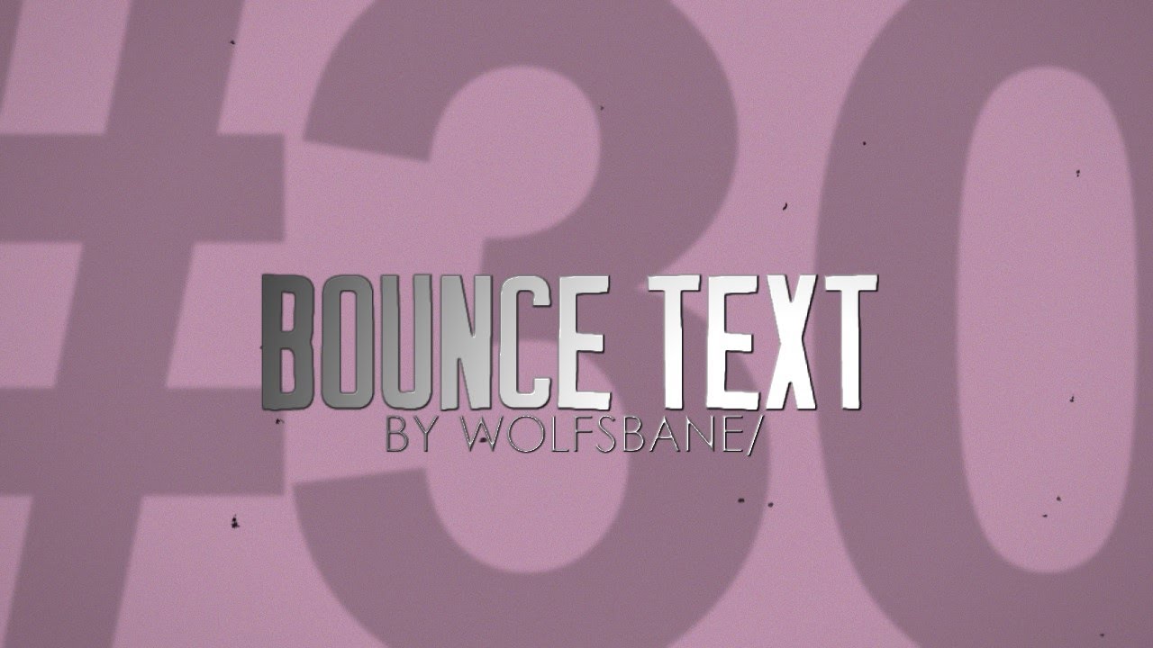 Sony Vegas | Bounce Text | Effect #30 - YouTube