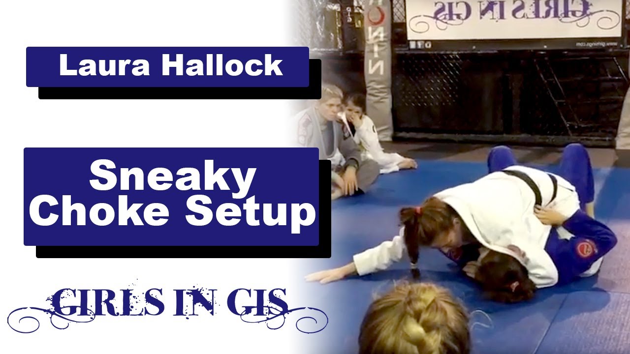 Black belt Laura Hallock shows Sneaky Choke from Mount - YouTube