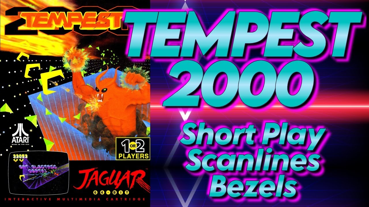 TEMPEST 2000 short play - ATARI Jaguar / Bezels / RGB Scanlines / 1080p ...