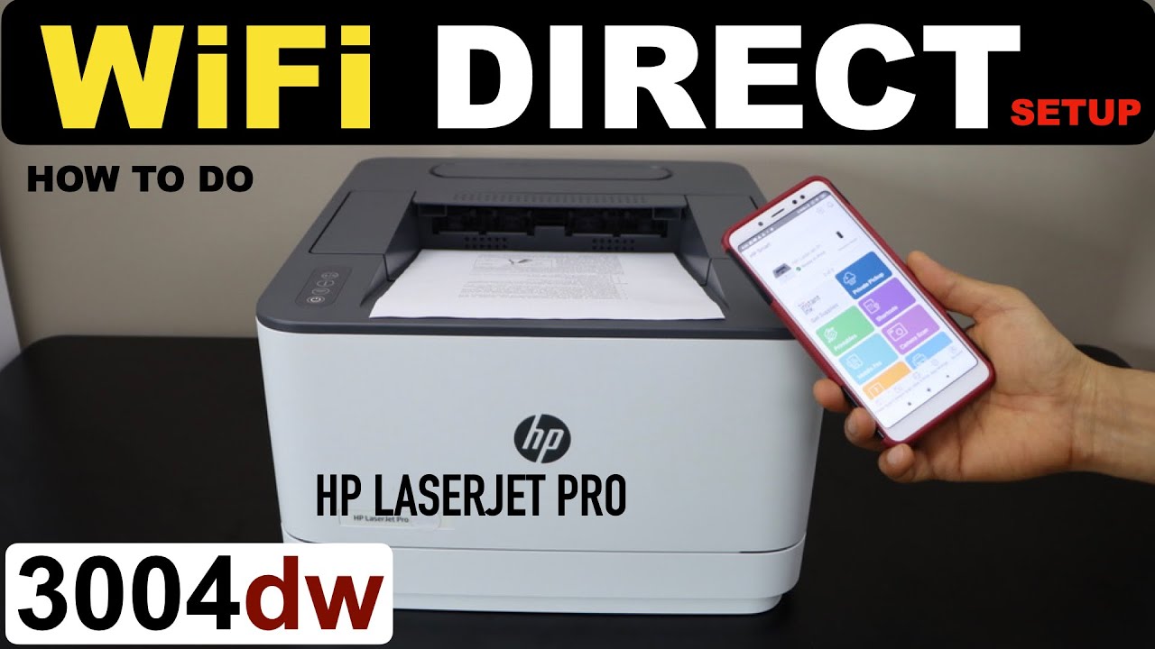 HP LaserJet Pro 3004dw Printer WiFi Direct Setup. - YouTube