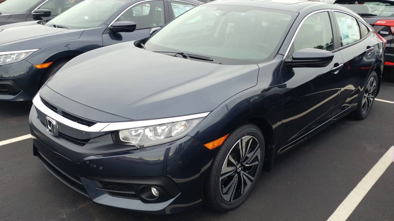 2017 Cosmic Blue Metallic Honda Civic 4D Sedan #6499 - YouTube