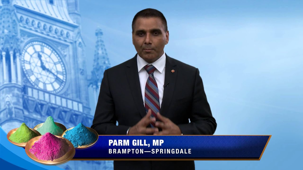 MP Parm Gill Wishes You a Happy and Colourful Holi - YouTube