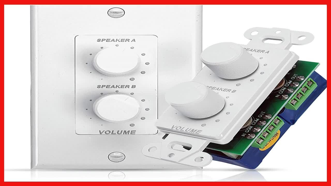 Pyle in Wall Speaker Volume Control Home Audio Smart 2 Channel AB Dual ...
