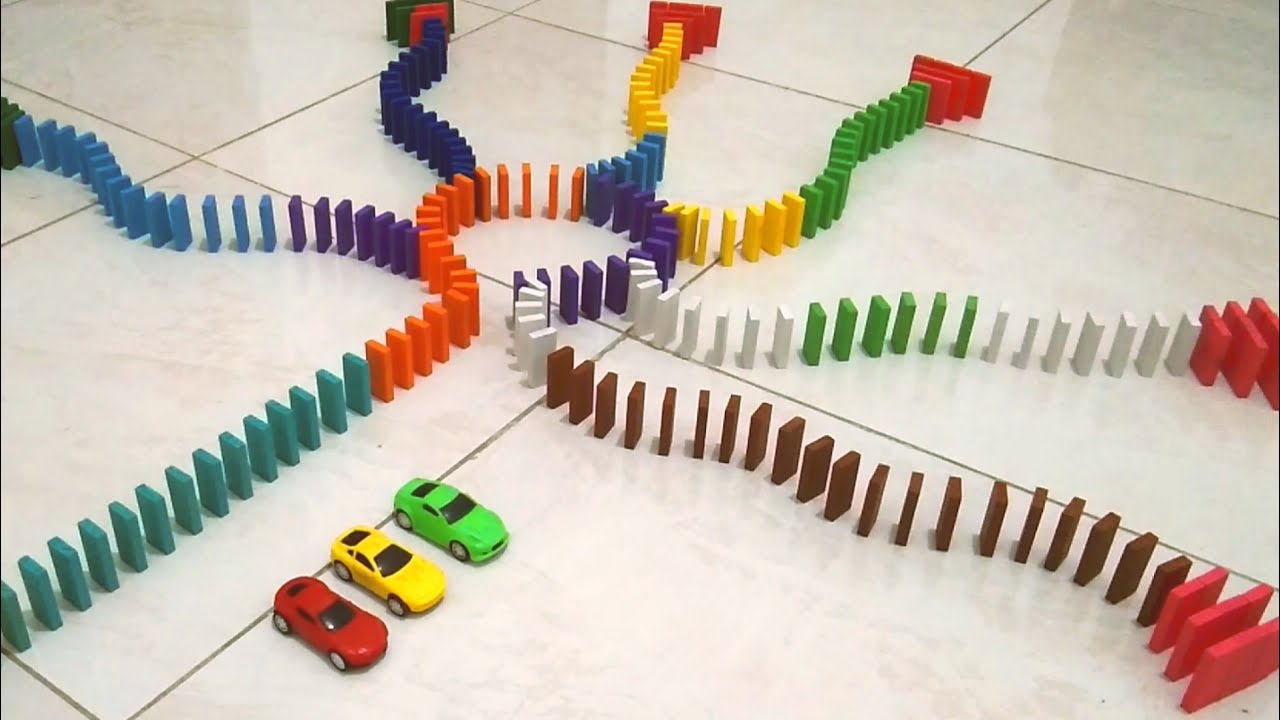 Satisfying dominoes falling videos & Marble Run Race ASMR Relaxing ...