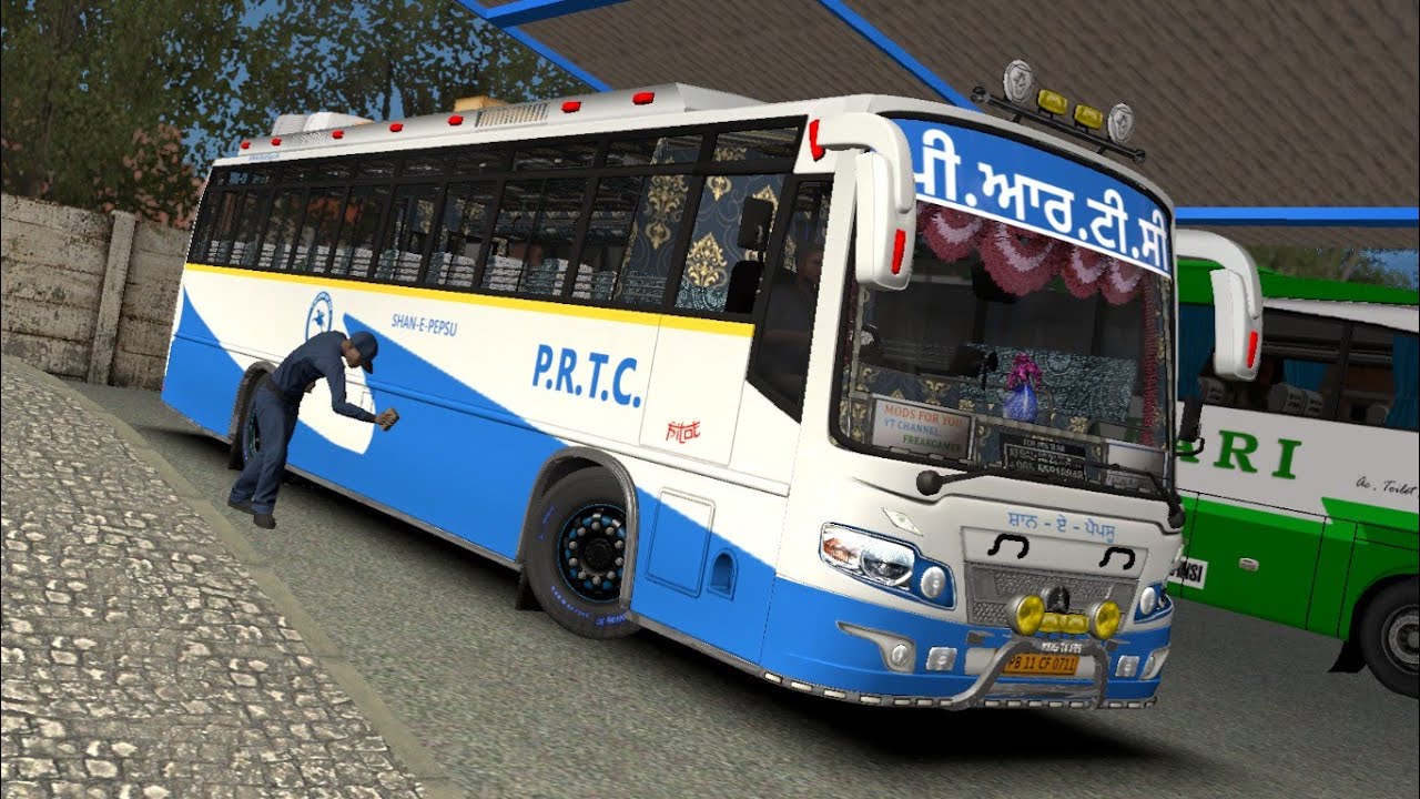 PRTC SHAN-E-PEPSU bus on ETS 2 Roads | an idot Bus Driver on the road ...