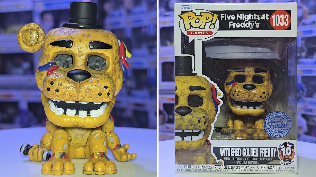 WITHERED GOLDEN FREDDY 1033 | UNBOXING FUNKO POP FNAF - YouTube