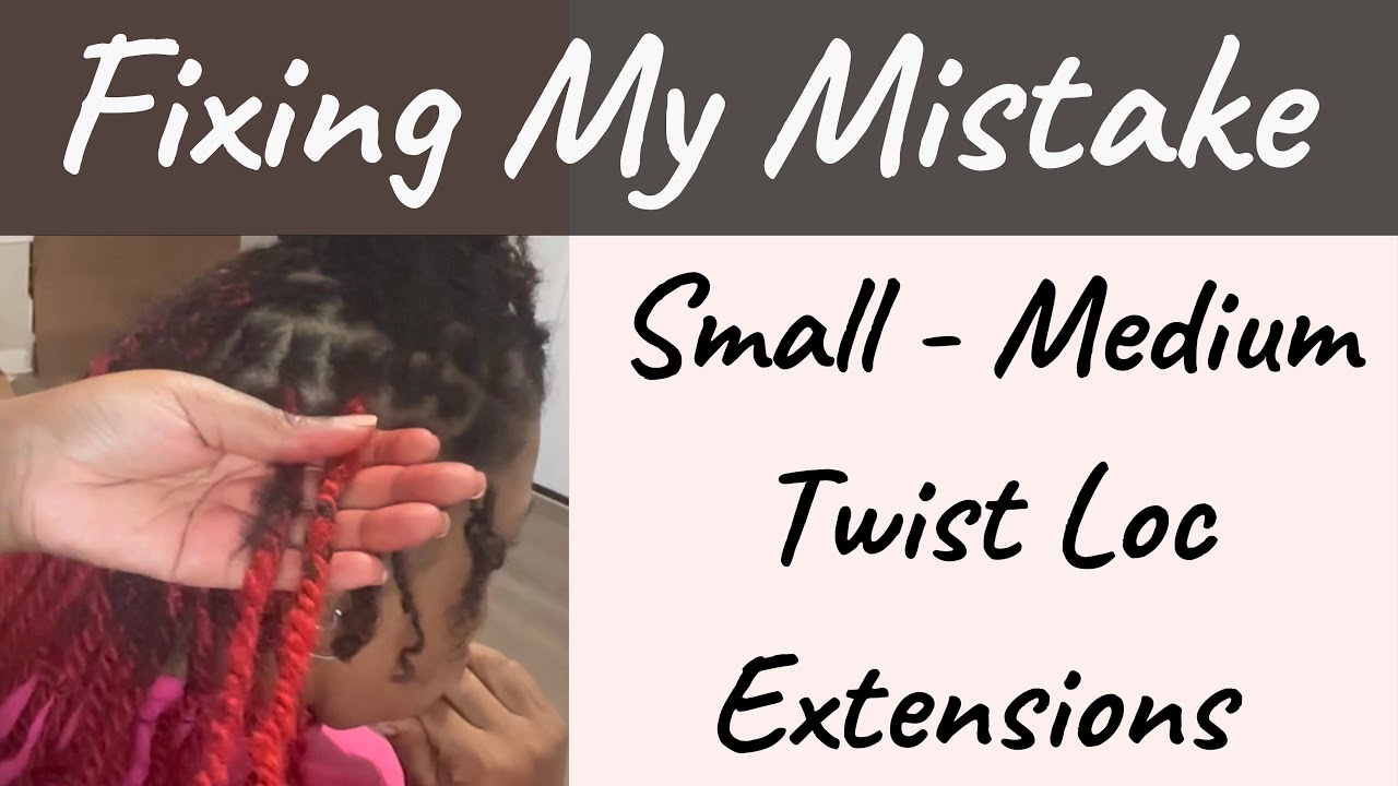 Small Twist Loc Extensions Retie, Removal, and Install Using Exyhair ...
