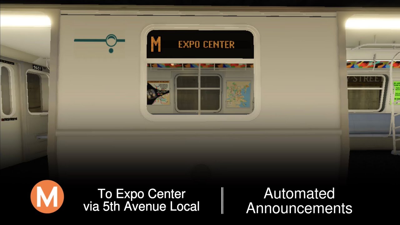 PTA Subway | M Train to Expo Center Announcements- From Rentar Plaza ...