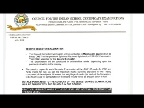 ICSE board exam pattern 2021-22|Full Explanation - YouTube