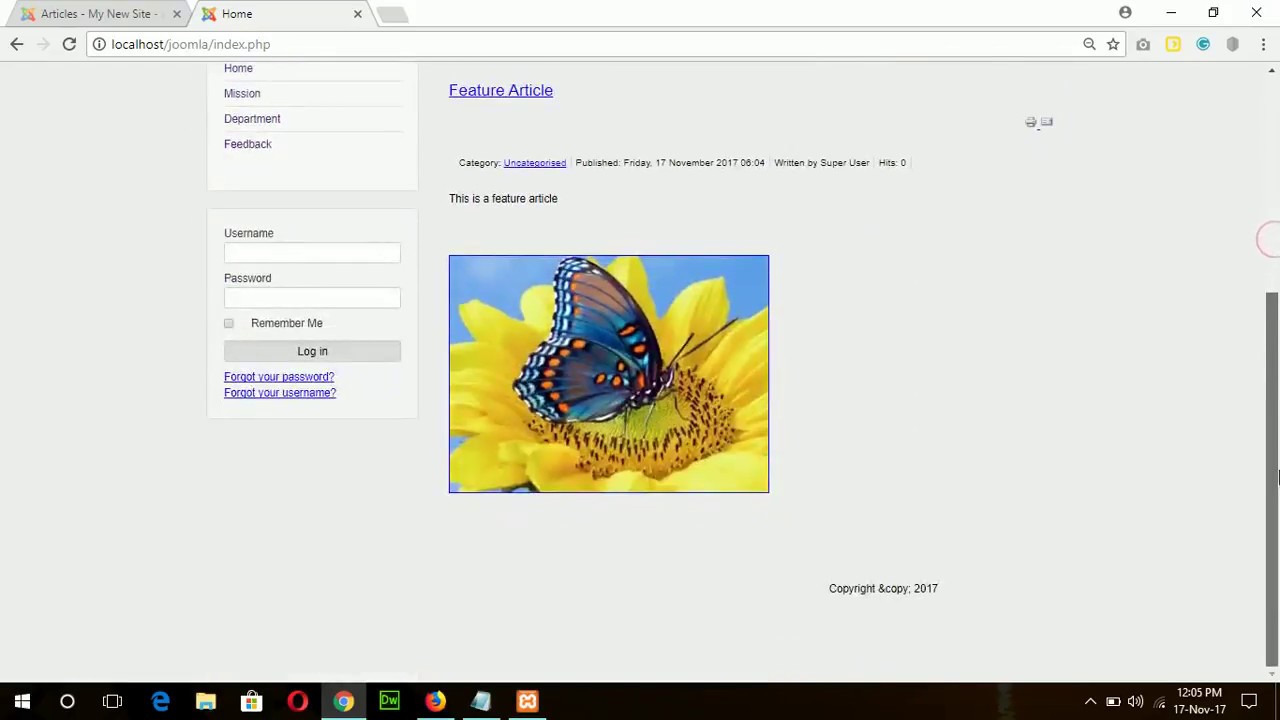 Joomla Tutorial Part 4 How To Create Feature Article In Joomla 3 Youtube