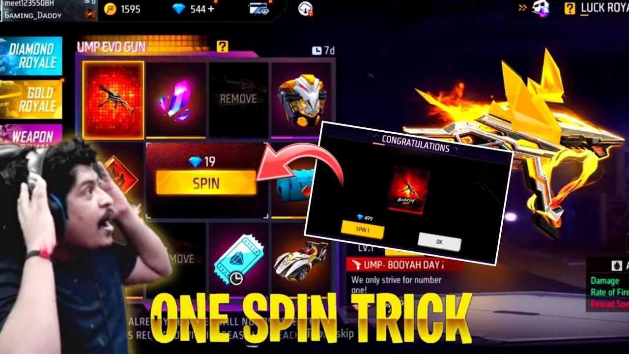 BOOYAH DAY EVO UMP RETURN FREE FIRE | NEW FADED WHEEL EVO UMP SKIN ...