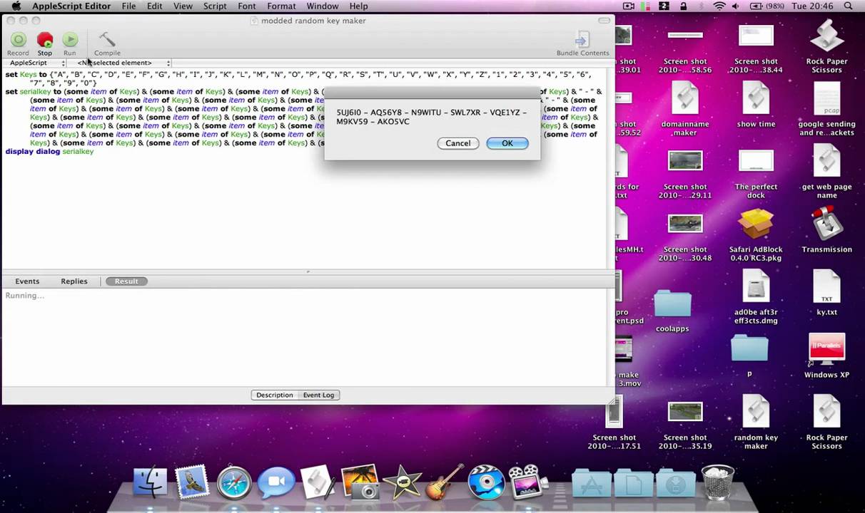 How To Make Random Serial Numbers In Applescript Script That Devs Can Implement In Their Apps