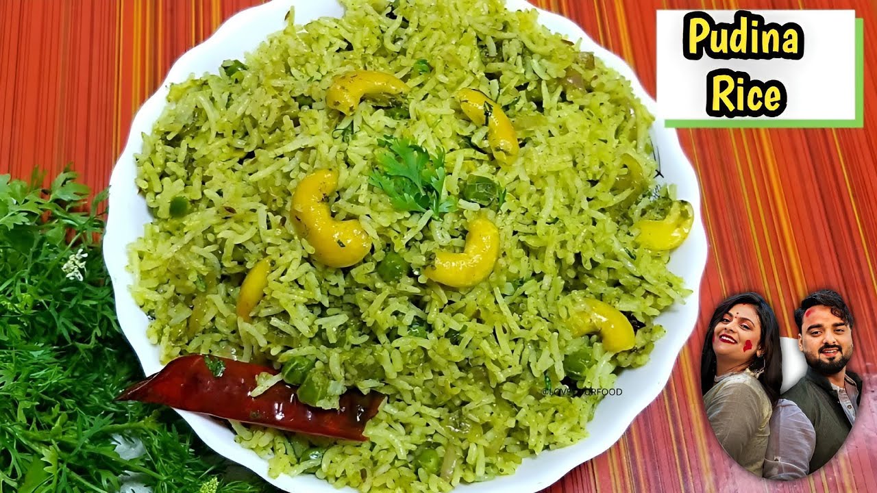 Pudia Rice Recipe | Green Rice Recipe In Hindi | Mint Rice | Spicy ...