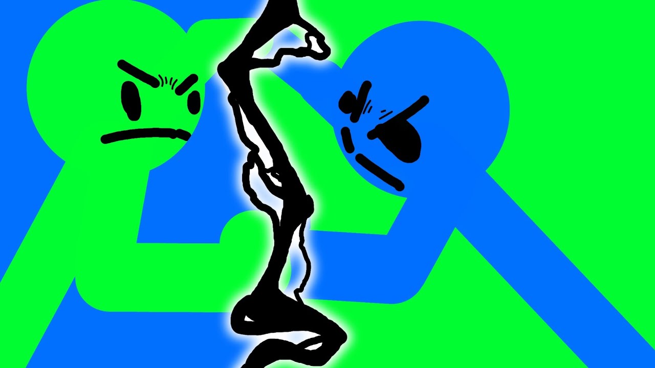 Green Vs Blue Stick Fight! PART 2 | Rough Animator Animation - YouTube