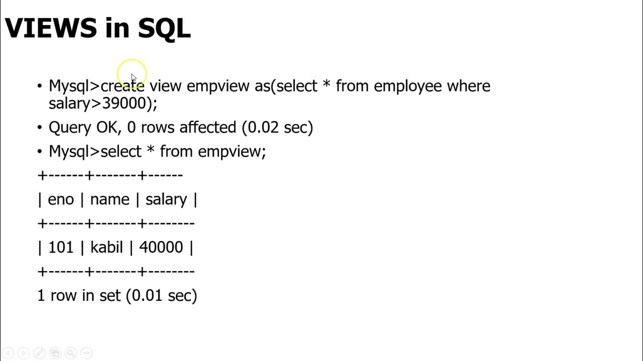 VIEWS in SQL | Database Management System| Ms. S. Suhasini, Assistant Professor, CSE, RMDEC ...