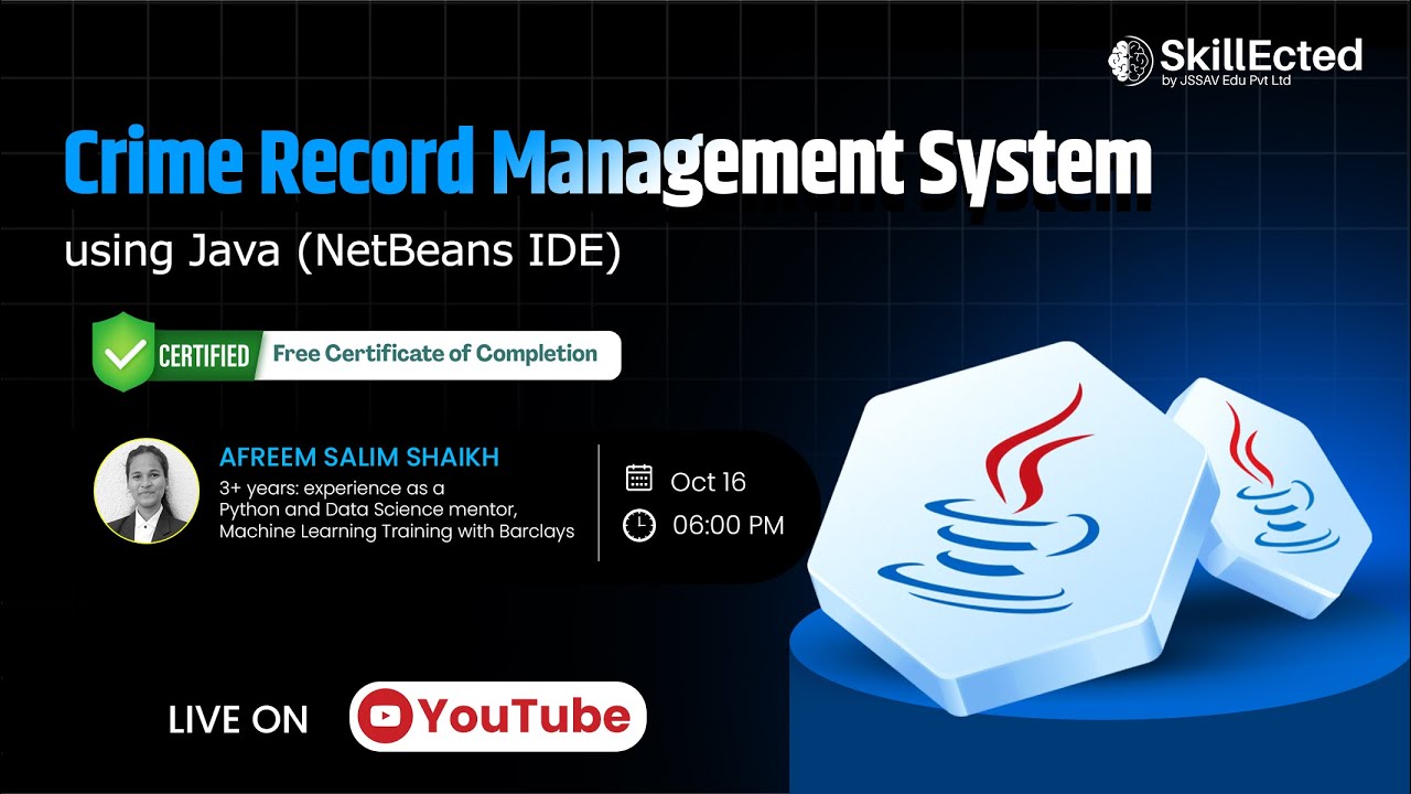 Crime Record Management System using Java (NetBeans IDE) - YouTube