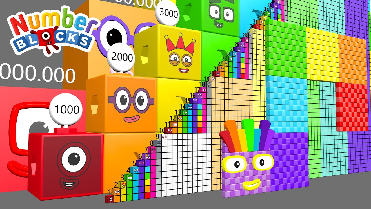 Numberblocks Step Squad: 7 vs 7 MILLION! 🤯 Learn Big Numbers! - YouTube