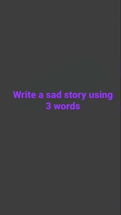 Only 3 words - YouTube