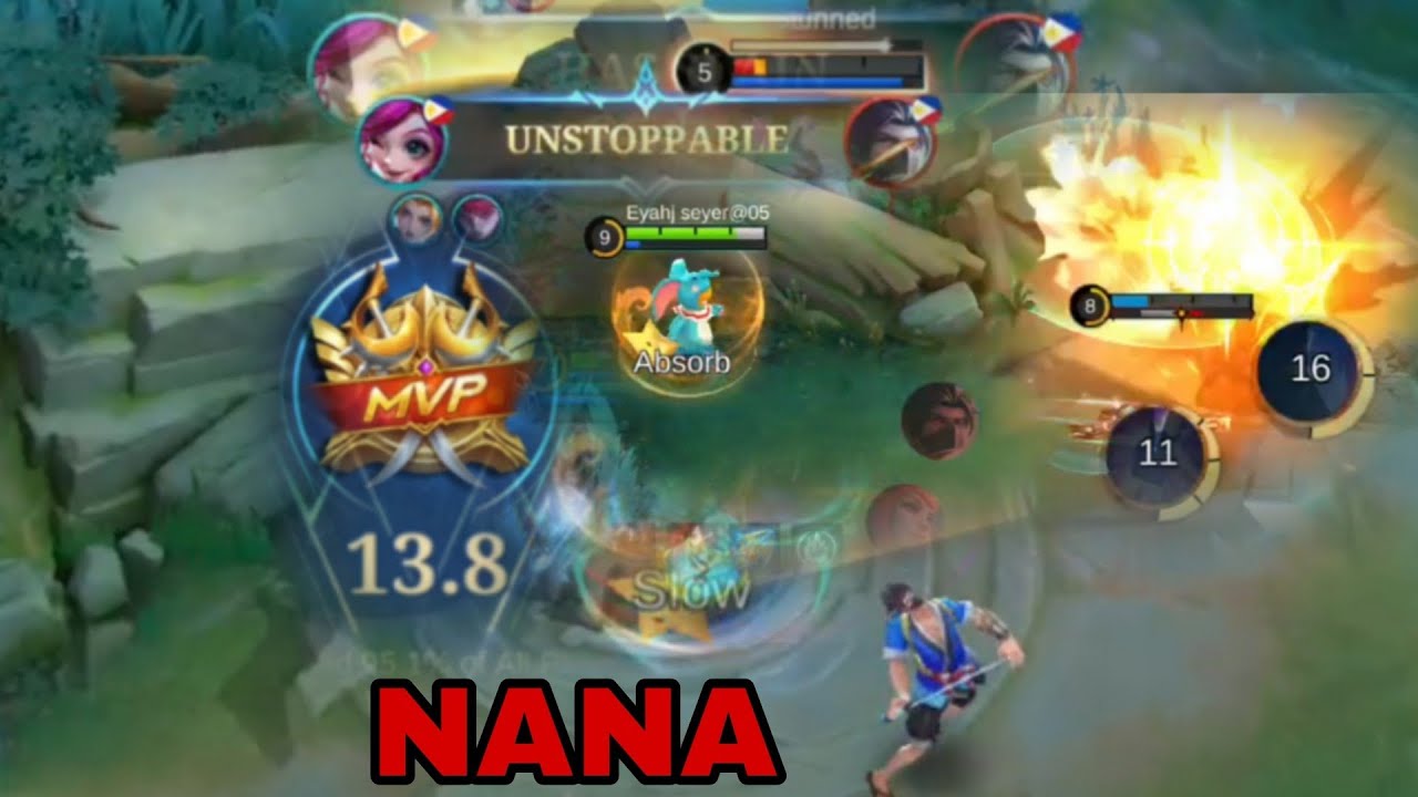 NANA MVP RANKED! UNSTOPPABLE KILL | BUILD TOP 1 GLOBAL NANA 2026 | 13.8 ...