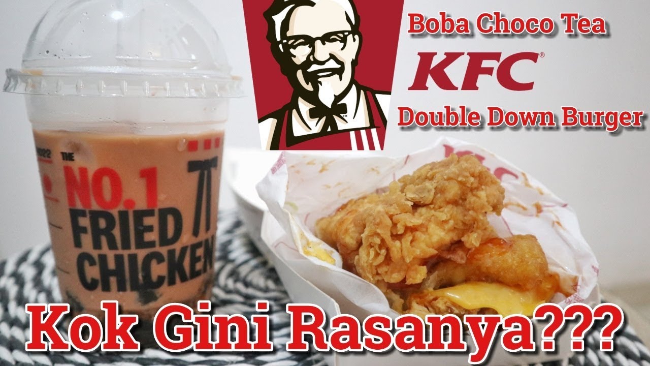 KFC Boba Choco Tea dan Double Down Chicken Burger - YouTube