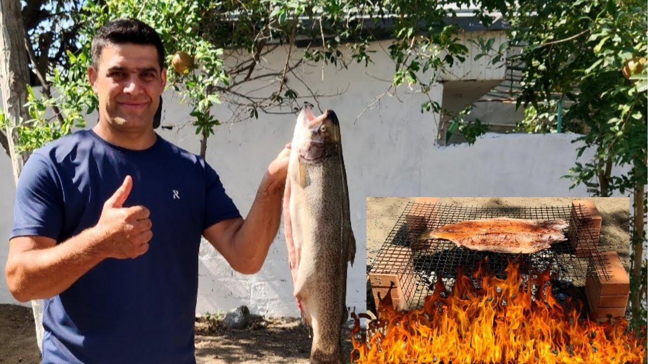 “Sümüyünə Qədər Qızaran Farel Balığı Kababı – Crispy Trout Kebab Over ...