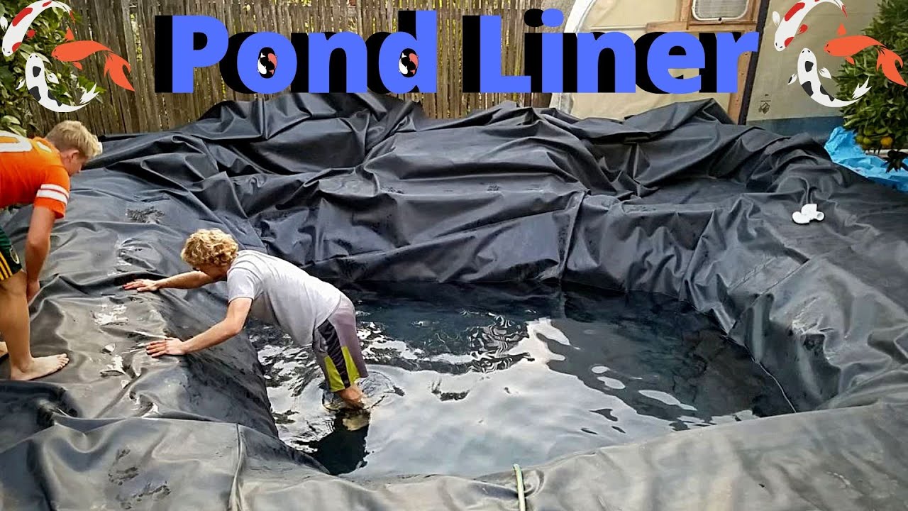 Starting to add the water - Building a pond part 11 (Liner install part ...