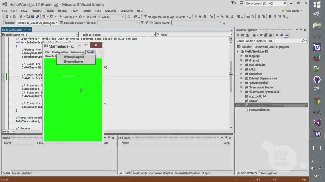 How to create a Hello World C++ application with the Marmalade SDK ...