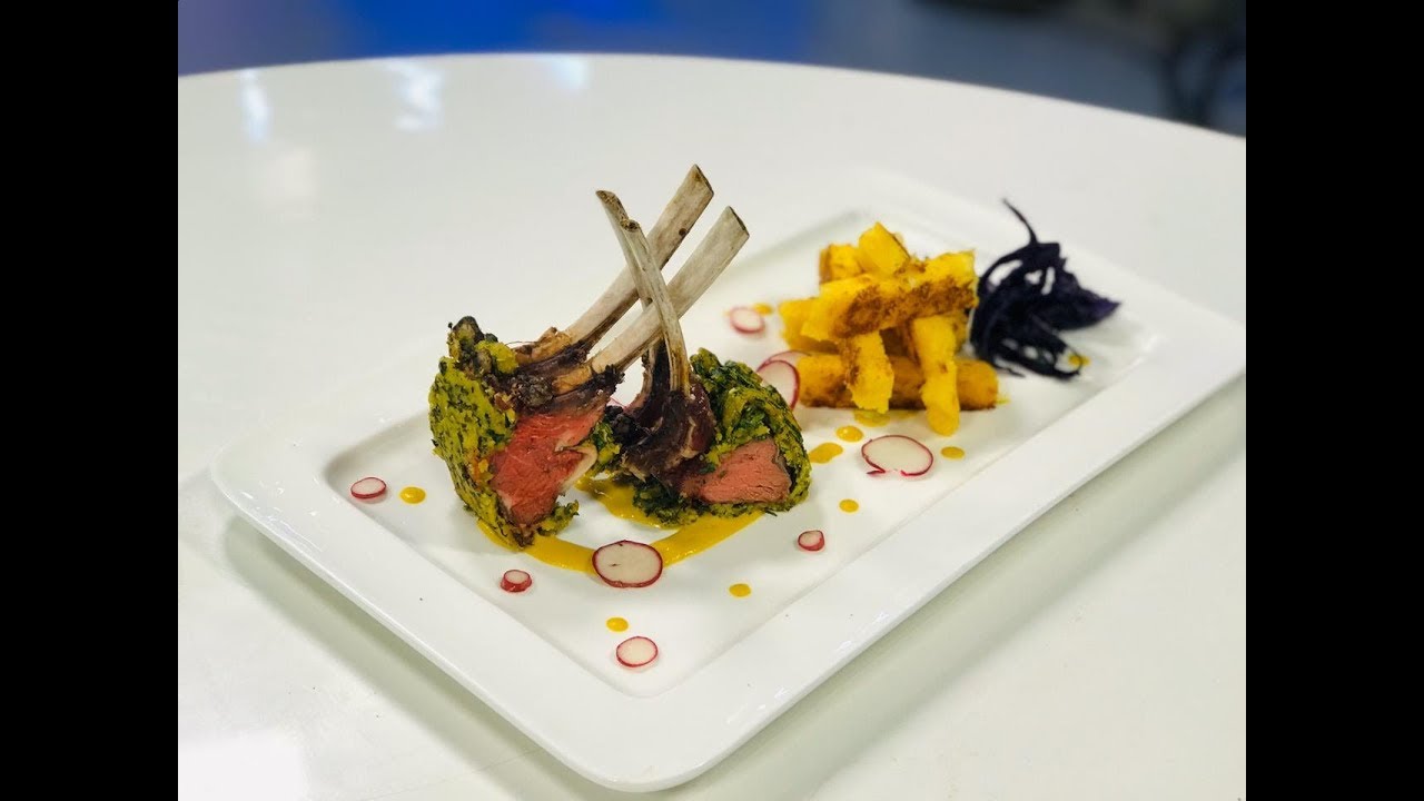 Preparamos un ''Rack de cordero con croute de hierbas'' - YouTube