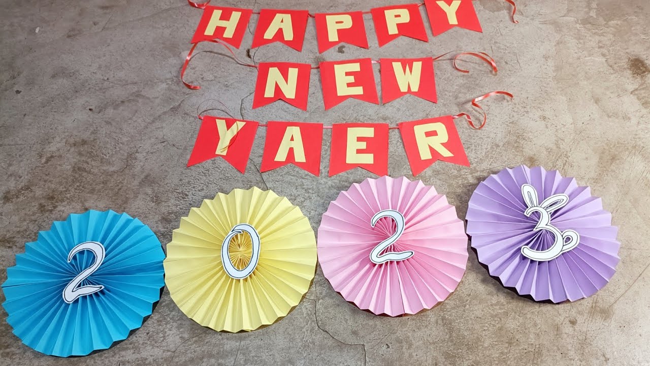 DIY Happy New Year Banner - Make a Beautiful Banner in minutes! - YouTube