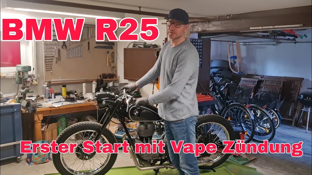 Bmw R25 Vape Zündung / erster Start / Powerdynamo - YouTube