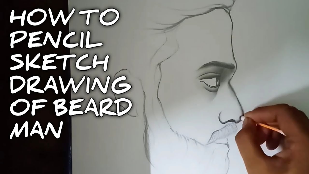 How to pencil sketch drawing of beard man || Art by me || - YouTube