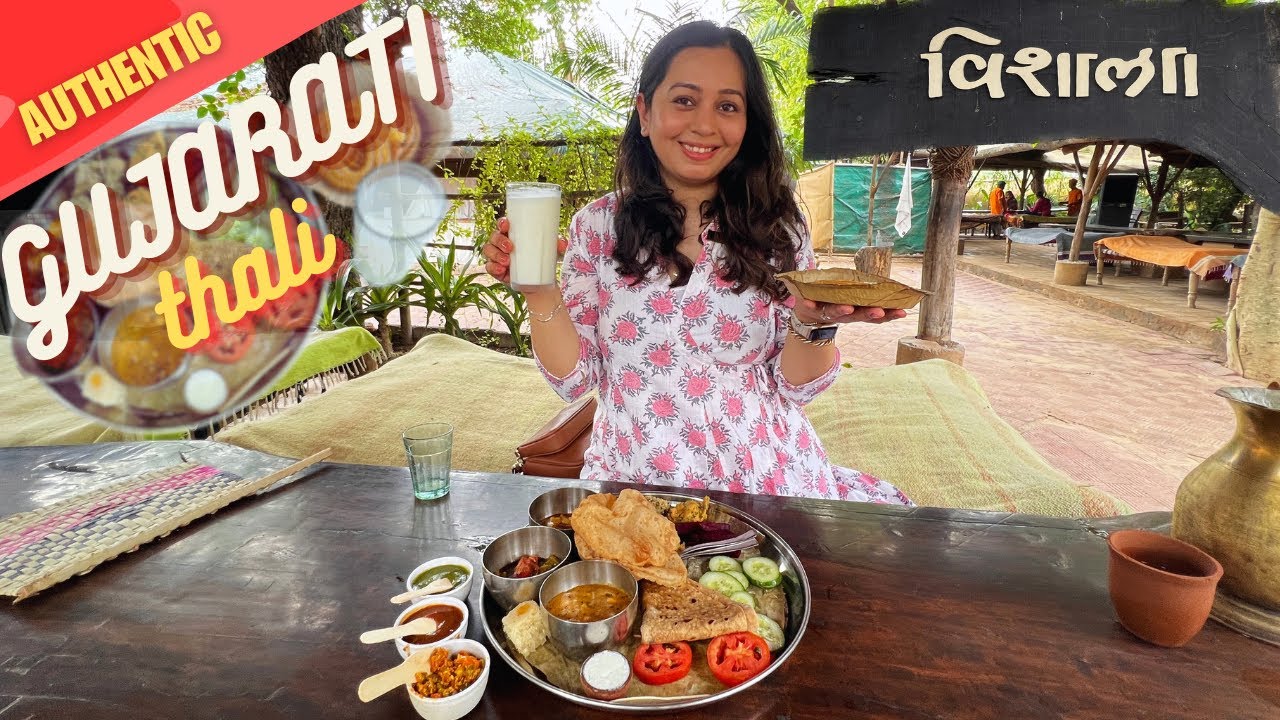 AUTHENTIC Gujarati Thali in Ahmedabad in a traditional restaurant ...