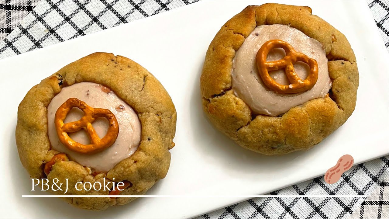 🇺🇸미국의 인기 조합 피넛버터🥜 + 잼🍓 [ 피비앤제이 쿠키 ㅣ PB & J cookie ] - YouTube