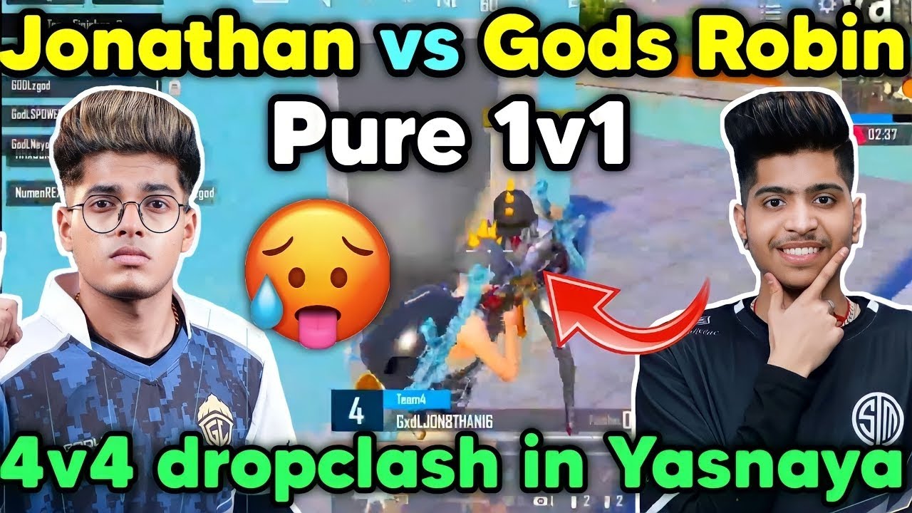 Jonathan_vs_Gods_Robin_pure_1v1_🔥_Godlike_4v4_dropclash_in_Yasnaya_🇮🇳 ...