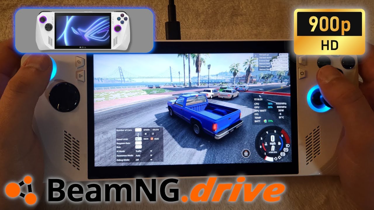 ASUS ROG Ally | BeamNG.drive | 900p | High settings - YouTube