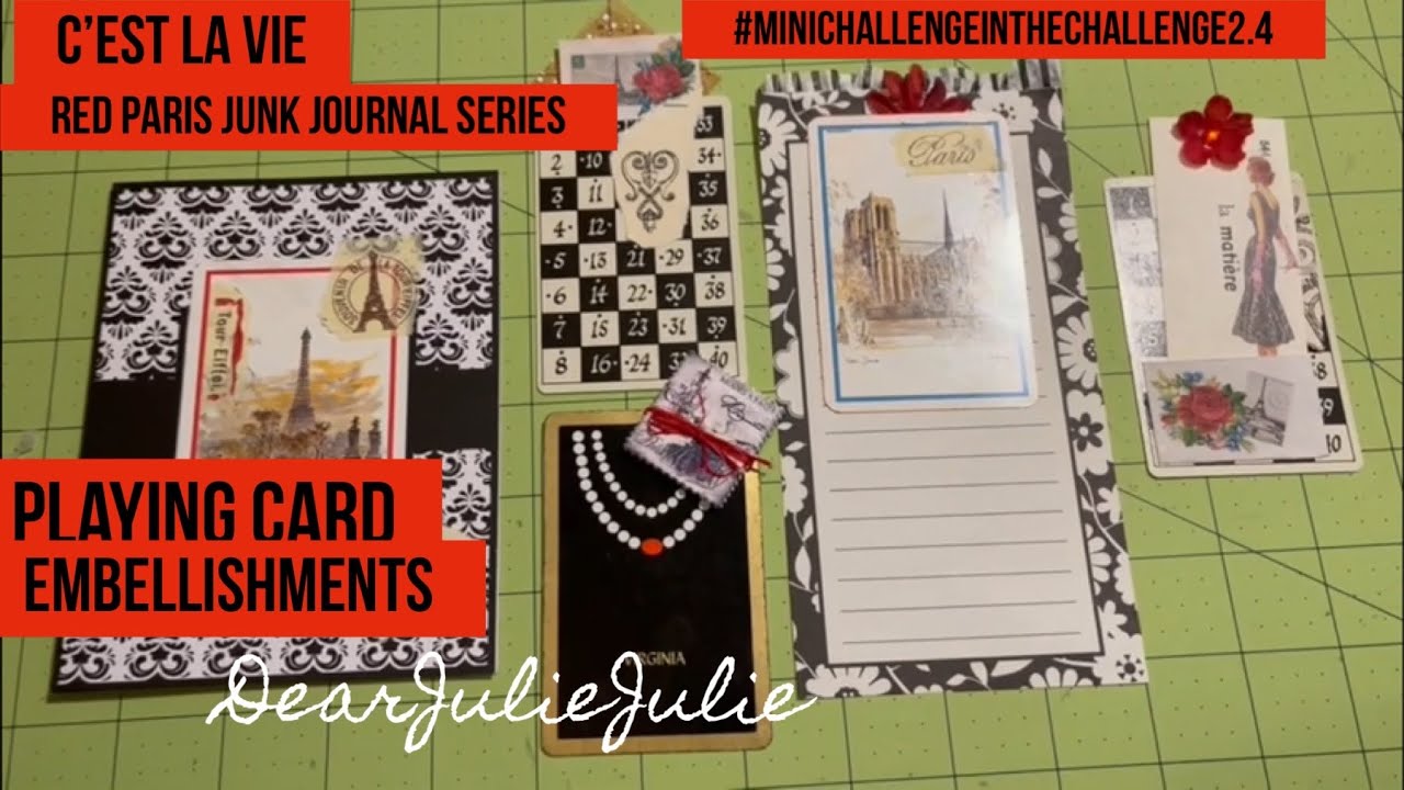 Let’s turn Playing cards into beautiful embellishments - YouTube