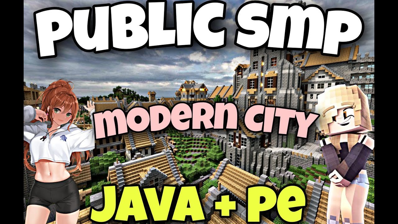 Minecraft live public Smp with subscribers | Modern City Join With Java ...