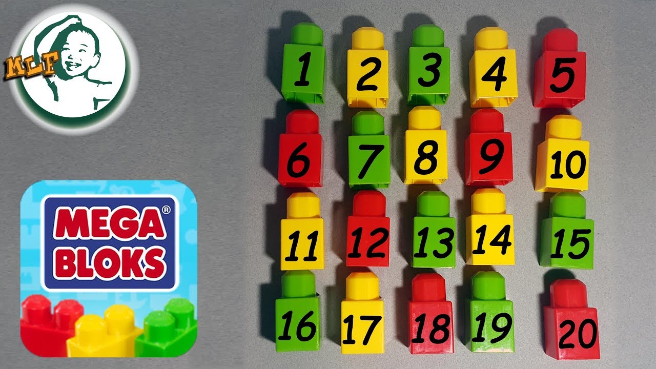 Learn to count to 20 with mega lego blocks - YouTube