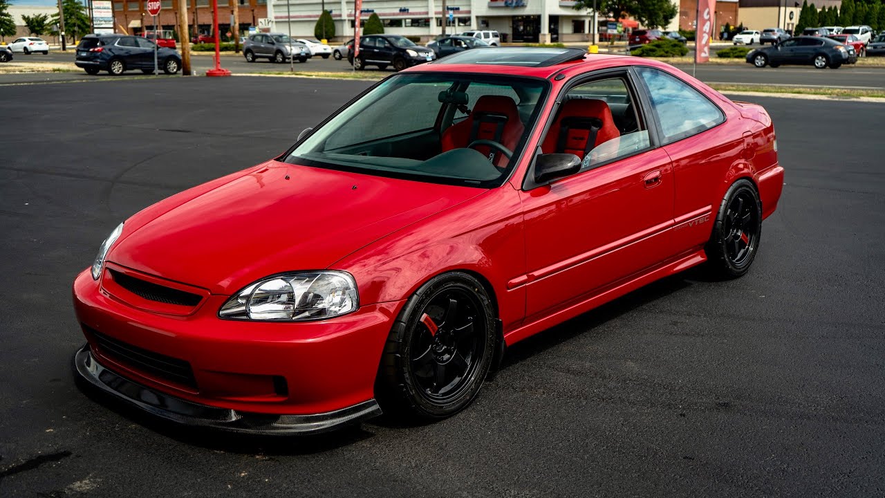 Tommy's Reaction to all our k20 k24 b18 Civic's! - YouTube